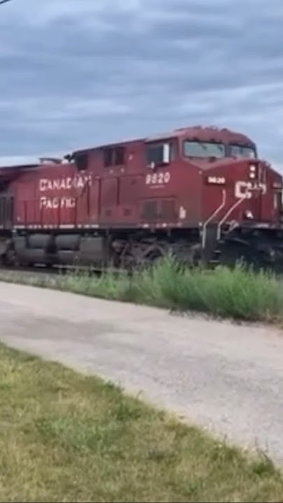 CP 9820 AC44CW Leads CPKC 238 At Unity Island (International Railway Bridge) Buffalo NY 6/22/23 ...
