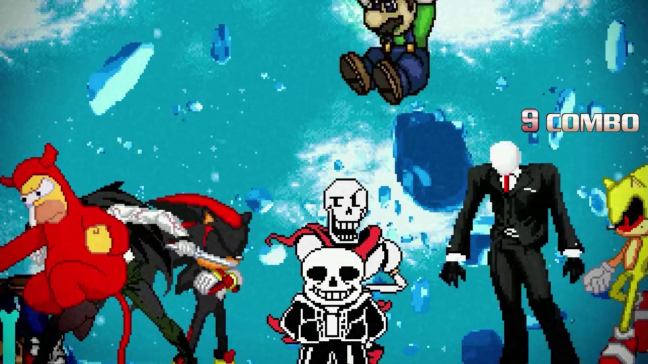 AN Mugen Request #1264: Sans, Papyrus, Mario, Luigi VS Sonic.exe, Evil ...