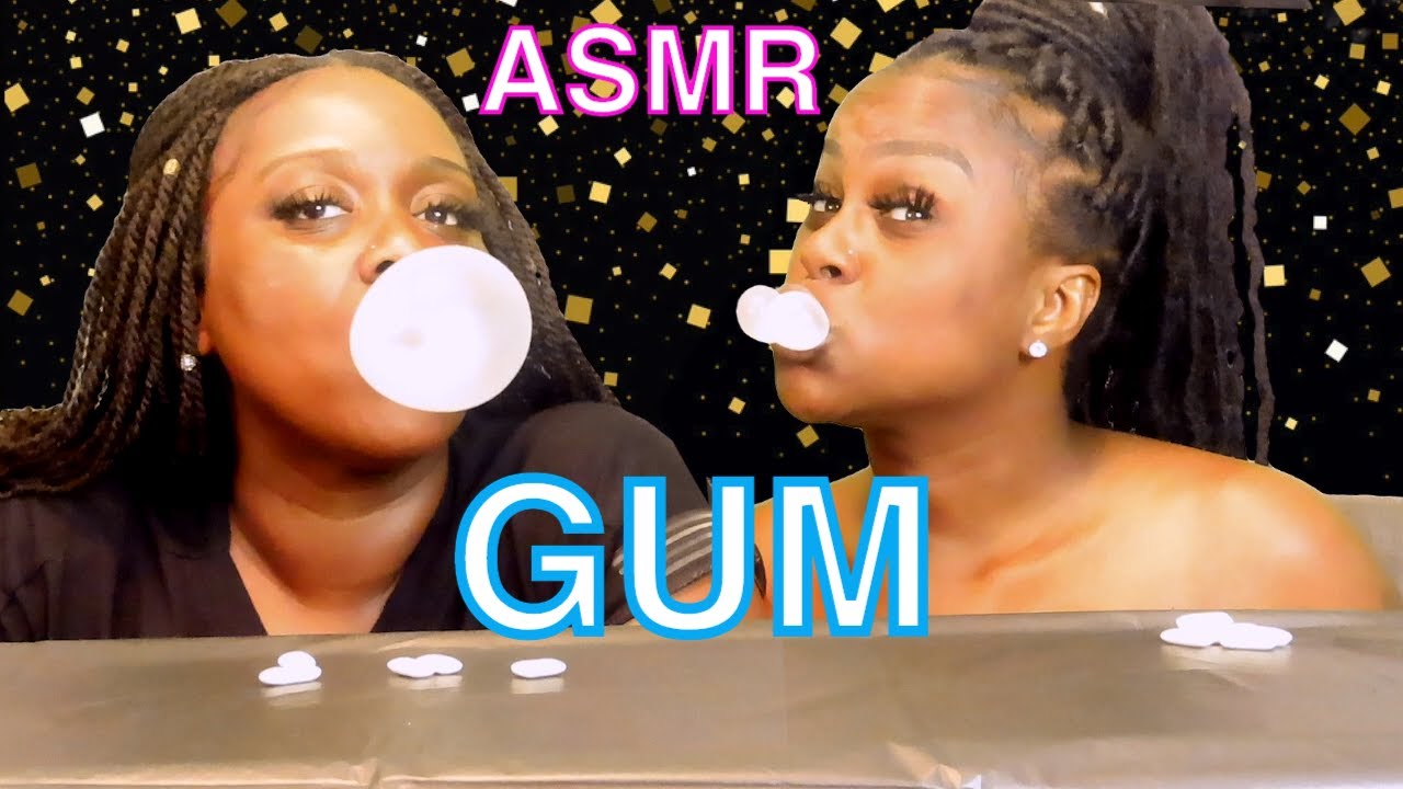 ASMR GUM | CHEWING AND POPPING GUM - YouTube