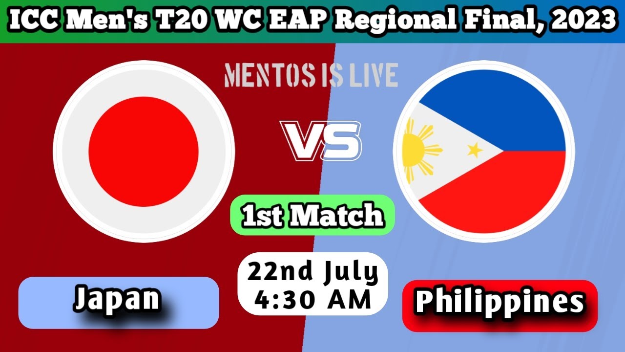 Japan vs Philippines | 1st T20 Match | ICC Men's T20 WC EAP Regional ...