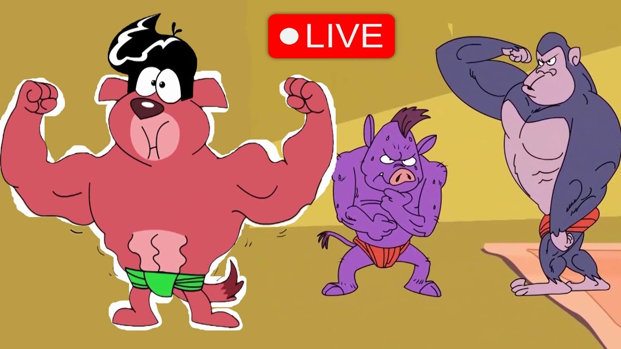 Incredible Bodybuilders Funny Warm-Up Session Cartoon For Kids ...