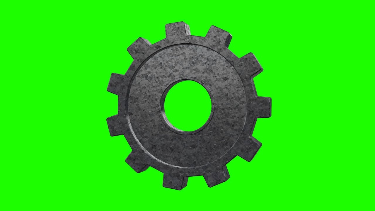 creative rotation of gear in green screen free stock footage - YouTube