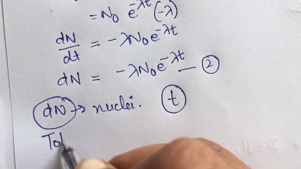 Mean life or Average life of a radioactive substance - YouTube