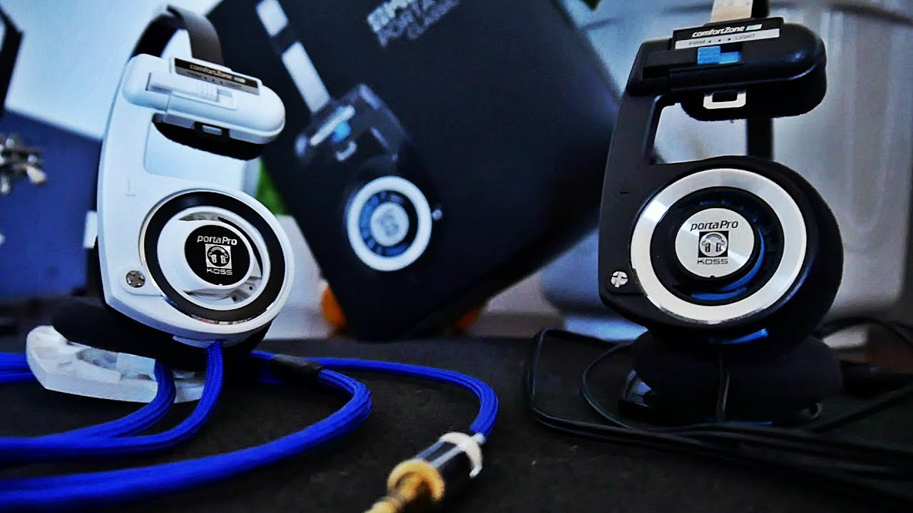 Koss Porta Pro recabling vs fabryczny zestaw - YouTube