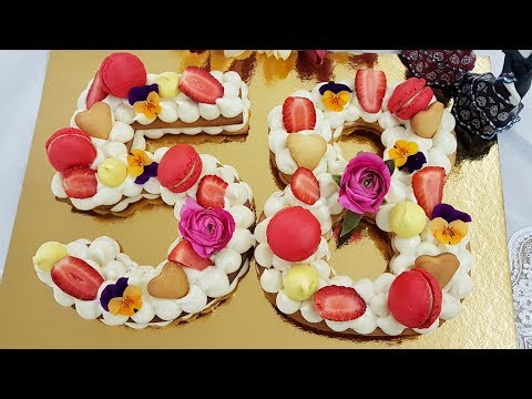 Yılın Trendi Harf / Sayı Pasta Tarifi - 2018 Trending Cake Number Cake Tutorial