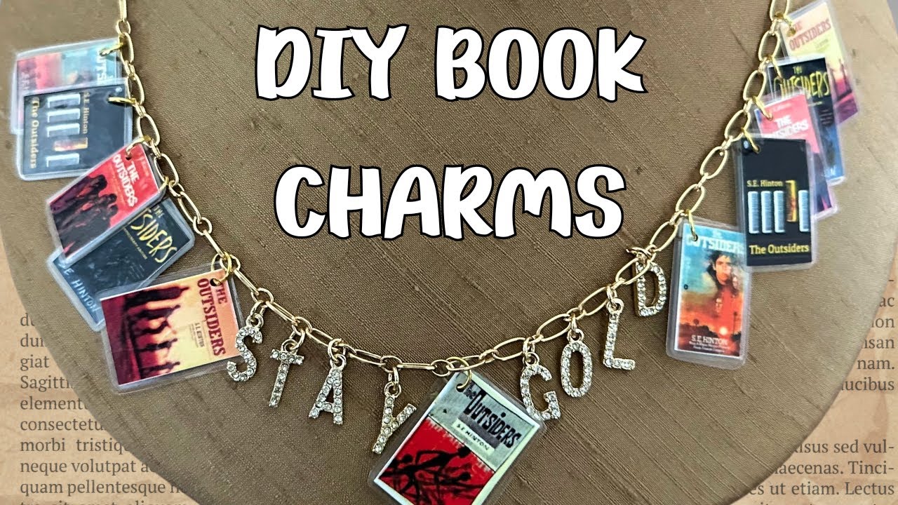 How to Make Mini Book Charms ️ Outsiders S.E. Hinton Necklace - YouTube
