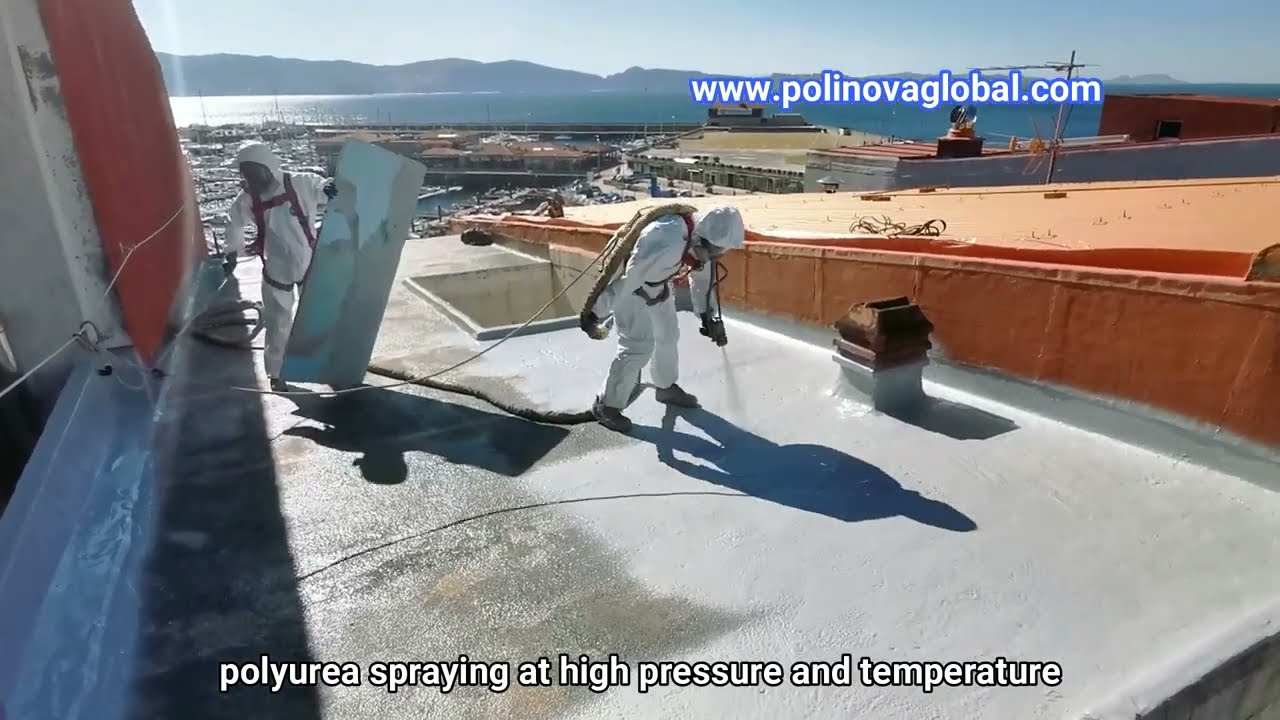 BUILDING ROOF WITH POLYUREA @Polinova Global S.L - YouTube