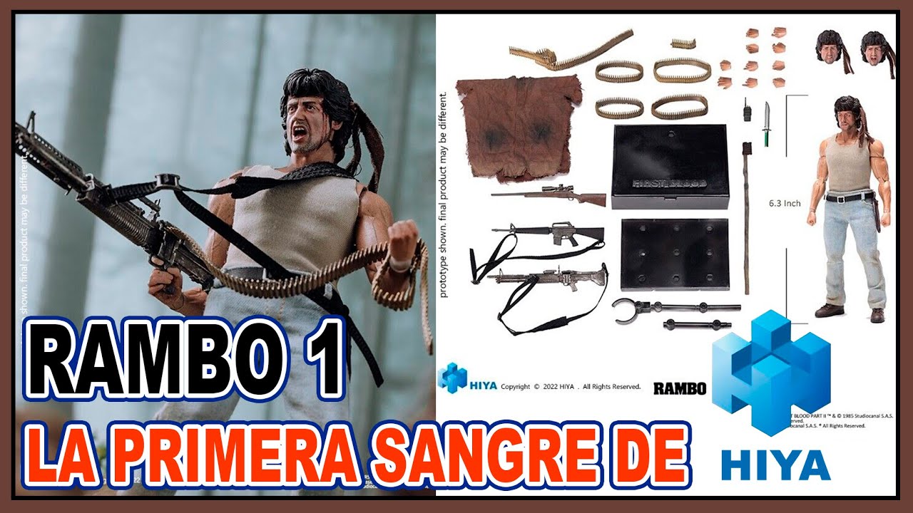 RAMBO 1 First Blood 💪🏼 BRUTALIDAD 'Hiya Toys' 1/12 -Unboxing Español ...