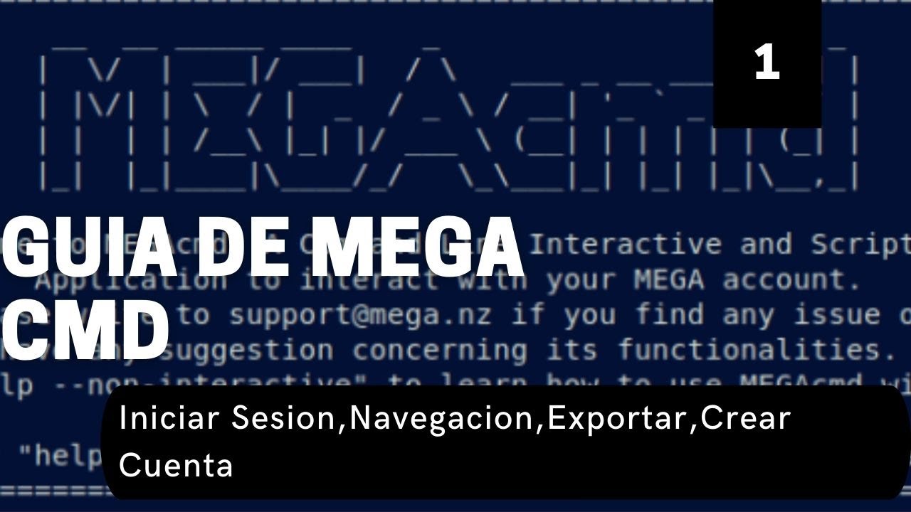 Guía de Mega CMD #1-Iniciar Sesión, Navegar, Exportar Contenido, Crear Cuenta - YouTube