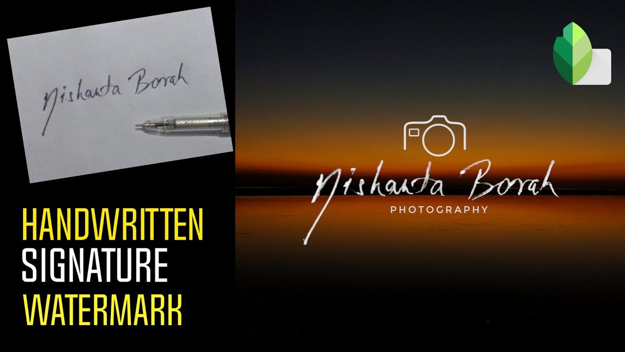 How to make Professional Handwritten Signature Logo in Snapseed ...