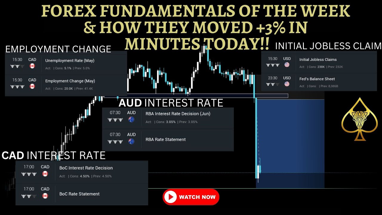FOREX FUNDAMENTALS OF THE WEEK ( INTEREST RATE,GDP,EMPLOYMENT CHANGE ...
