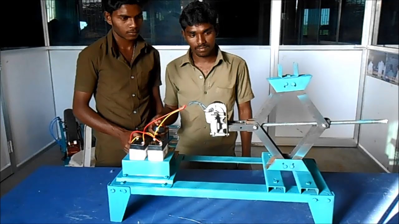 AUTOMOBILE ENGG PROJECT IDEAS REMOTE OPERATED SCREW JACK HI-TECH ...