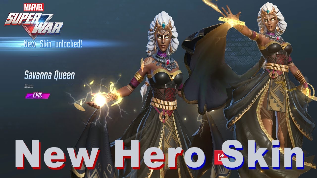 MARVEL Super War: Storm New Skin "Savanna Queen" - YouTube