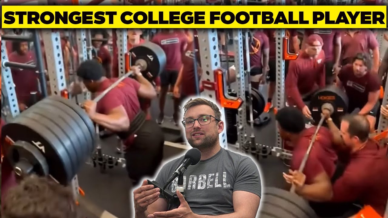 Is He The Strongest American Football Player? (Squats For American ...