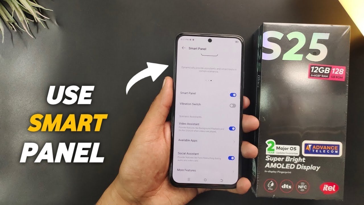Itel S25 How To Use Smart Panel | - YouTube
