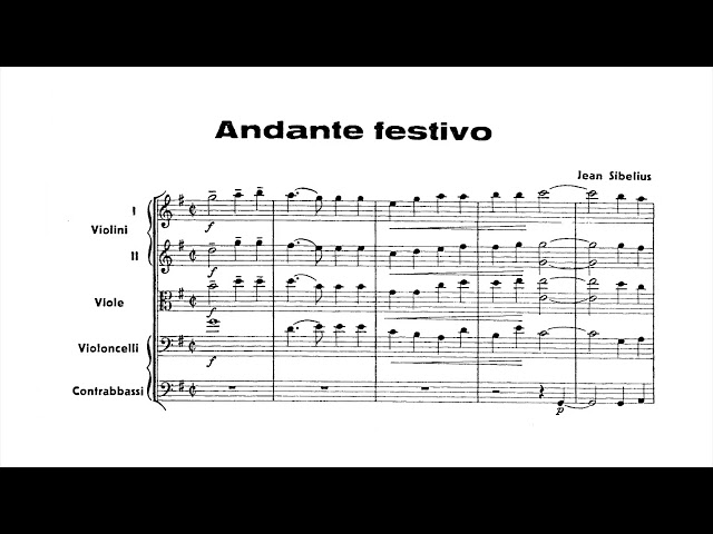 Jean Sibelius Andante Festivo SIBELIUS, Jean: "Andante Festivo" "in