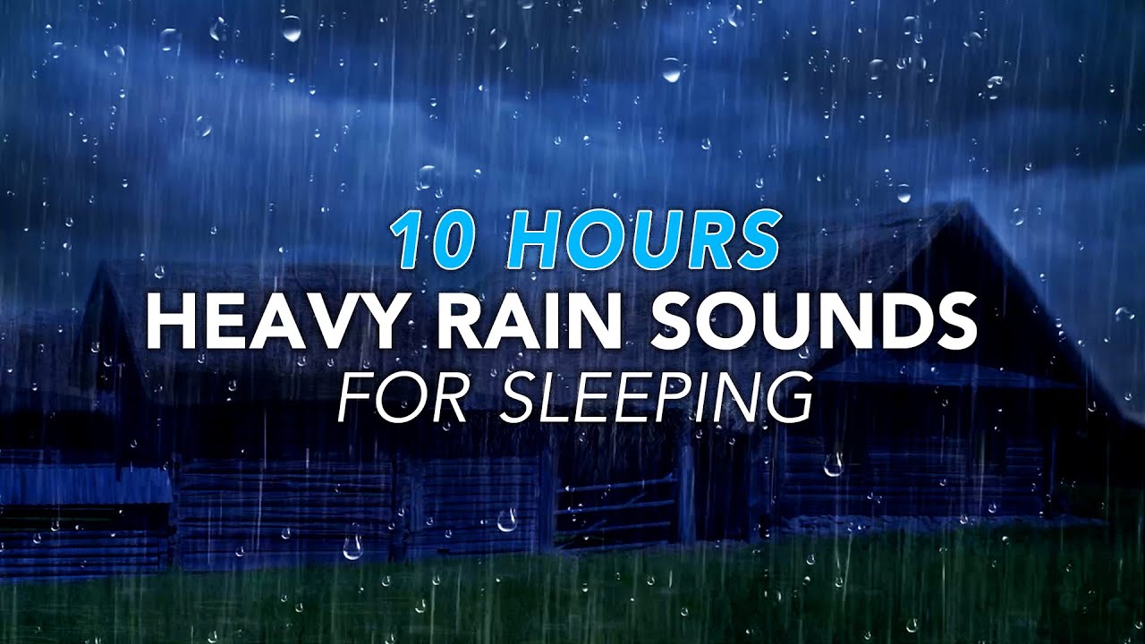Heavy Rain Sounds for Sleeping. Heavy rain without thunder, falling ...