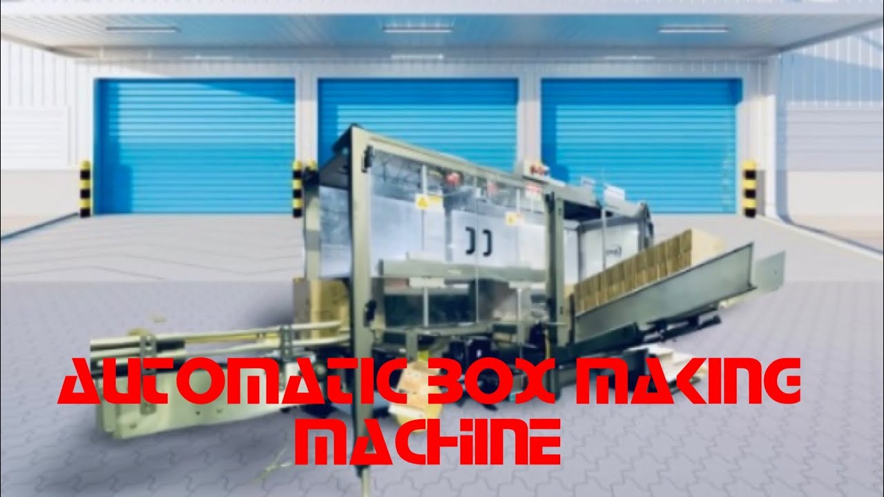 AUTOMATIC BOX MAKING MACHINE (자동으로 상자 만드는 기계) - YouTube