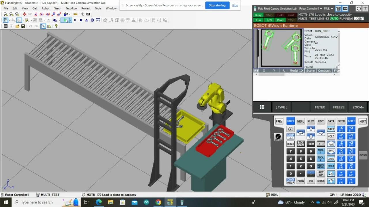 FANUC ROBOGUIDE iRVision 2D Pick and Place - YouTube