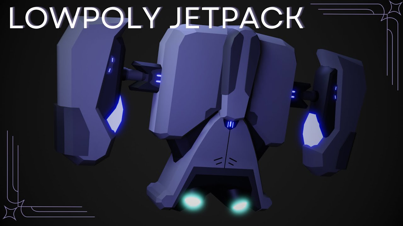 Low Poly Jetpack Model - Blender - YouTube