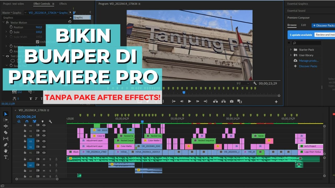 Membuat Video Opener/Bumper Menggunakan Premiere Pro, Tanpa Pakai After ...