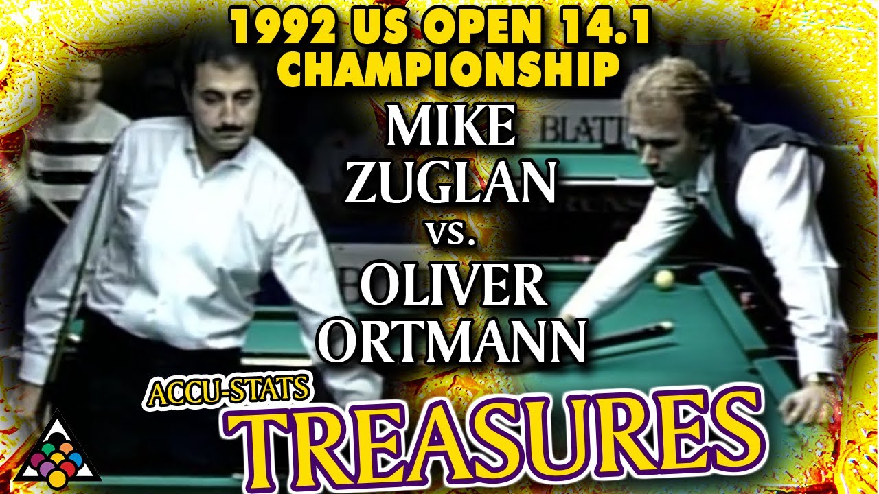 MIKE ZUGLAN vs OLIVER ORTMANN - 1992 US Open 14.1 Championship - YouTube