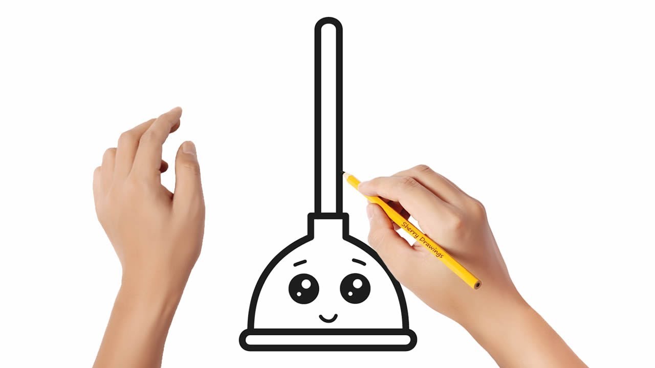 How to draw a plunger kawaii | Easy drawings - YouTube