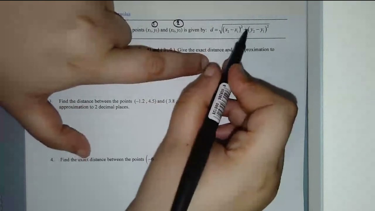 Graphing, distance eq, and midpoint. - YouTube