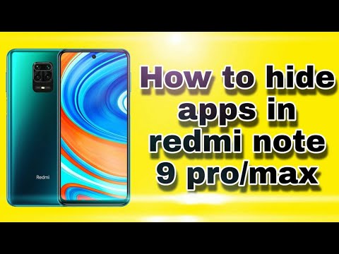 How to hide apps in redmi note 9 pro/max || Redmi note 9 pro /max ...