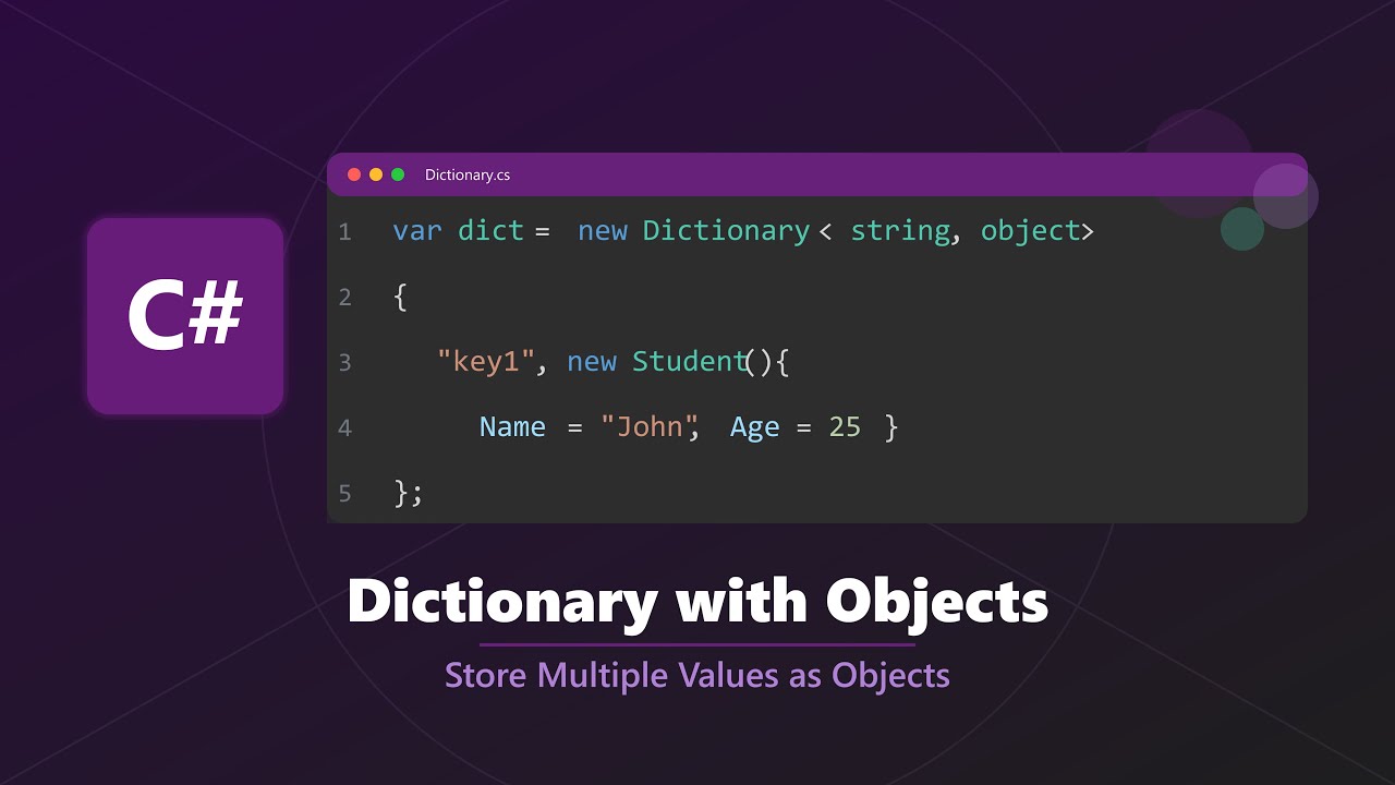How To Use Dictionary With Multiple Values In C YouTube How To Use Dictionary With Multiple Values In C YouTube