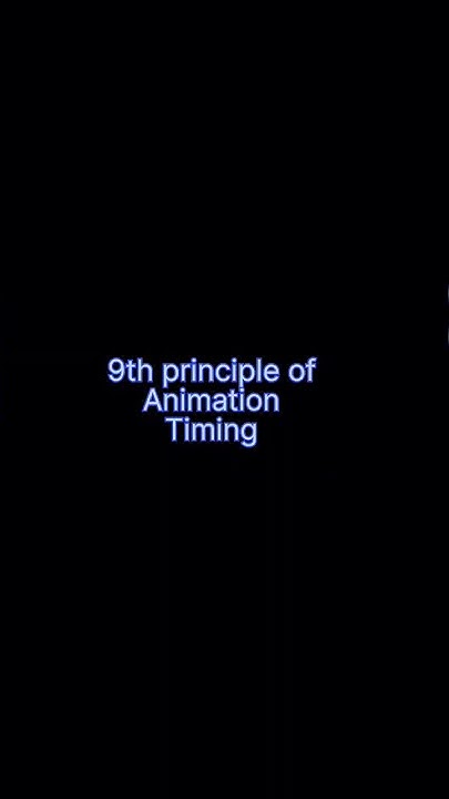 9TH PRINCIPLE OF ANIMATION | Timing - YouTube