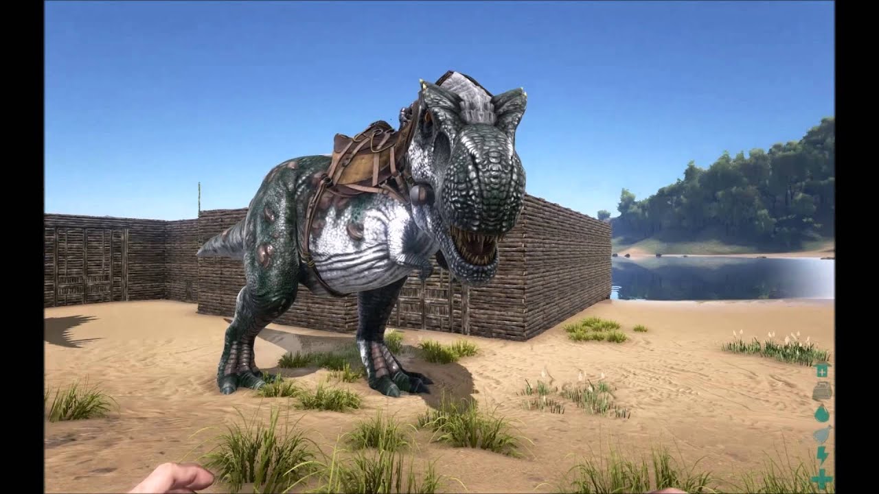 T-rex ROAR in ARK Survival Evolved - Patch 177.0 - 18/06/15 - YouTube