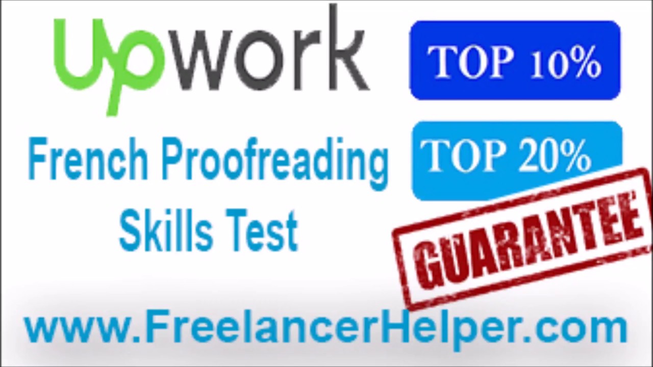 Pass Upwork French Proofreading Skills Test answers-TOP 10% - YouTube