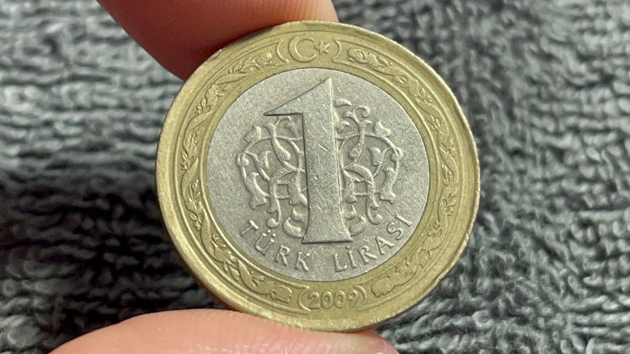 2009 Turkey 1 Lira Coin • Values, Information, Mintage, History, and ...