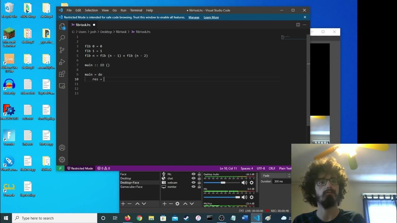 Generating Fibonacci numbers in Haskell - YouTube