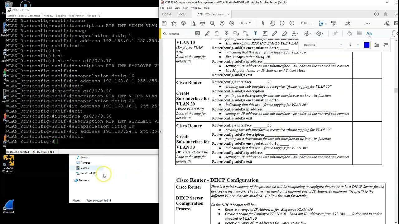 CNT125 Campus SNMP WLAN Lab 3 Router Config - YouTube