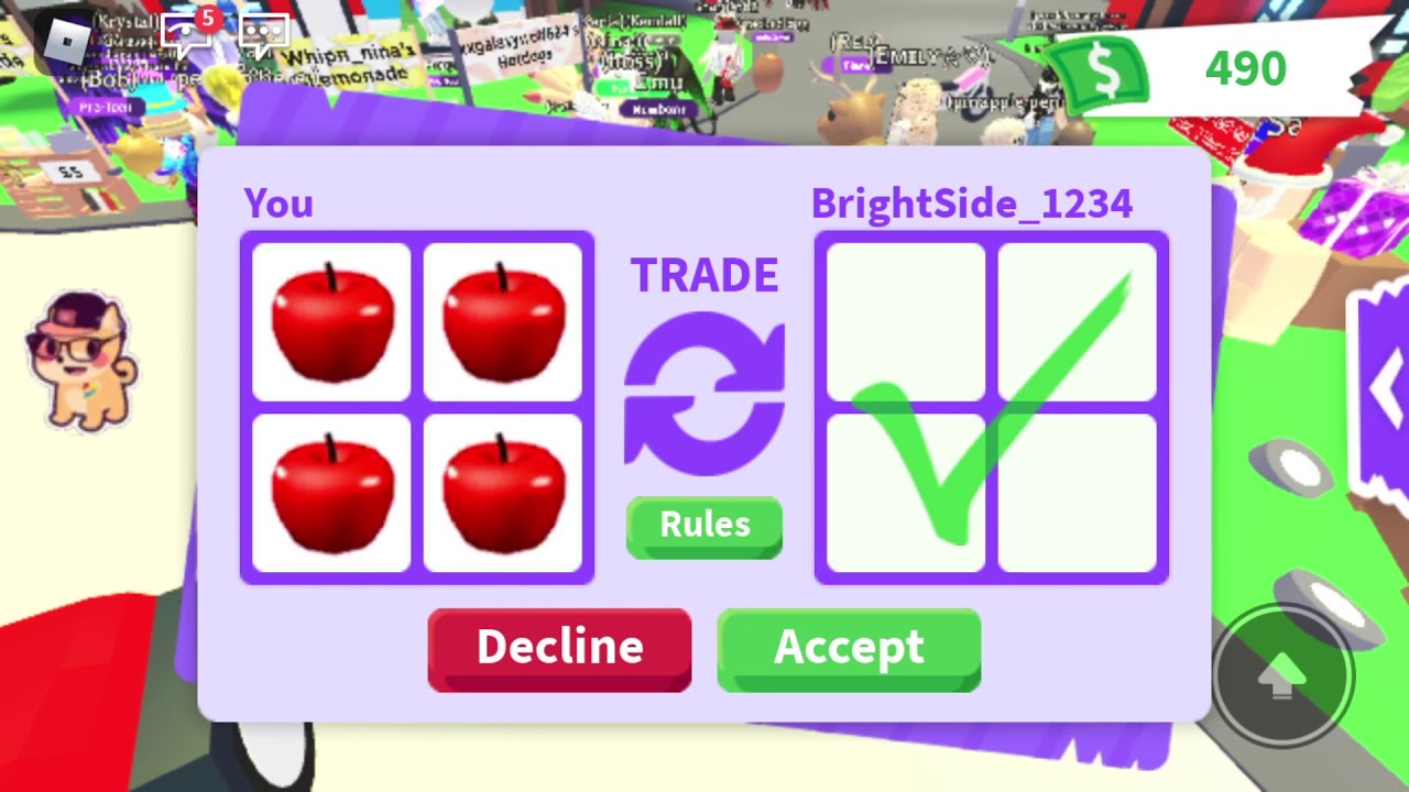 Trading Apples Part2!! Roblox Adopt Me - YouTube