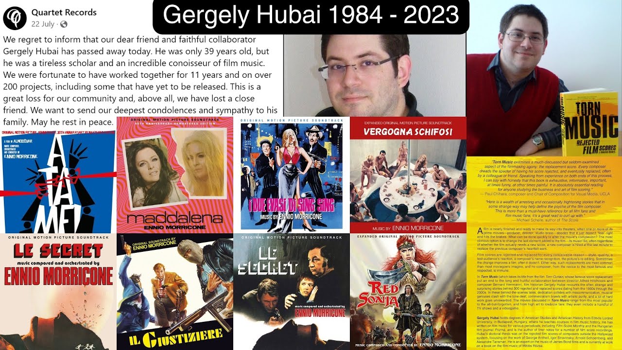 Gergely Hubai (1984 - 2023) - Author, soundtrack expert, film music ...