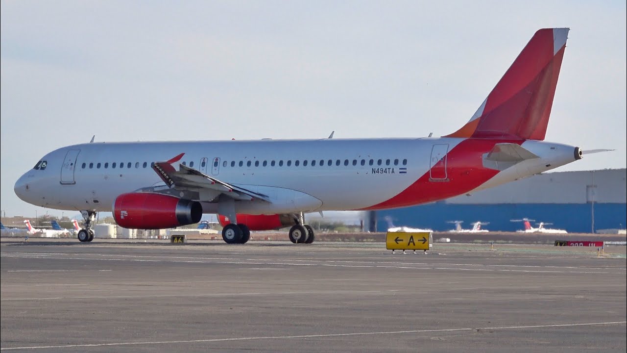 Airbus A320 MANUAL START and Departure to Retirement from Tucson ...