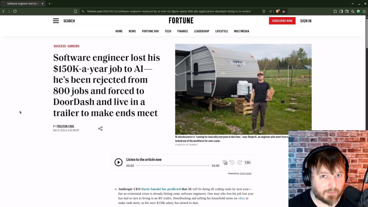 Software Engineer Lost His $150K Developer Job to AI and Can't Find a ...