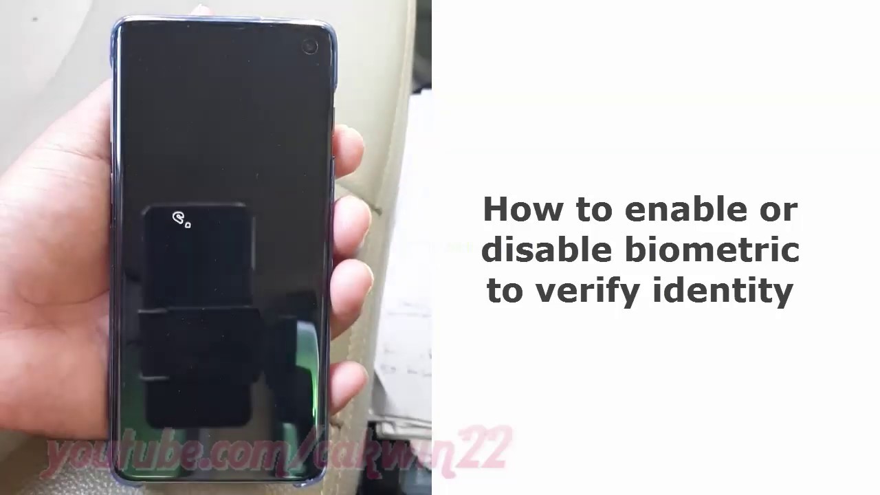 Samsung Galaxy S10 : How to enable or disable biometric to verify identity - YouTube