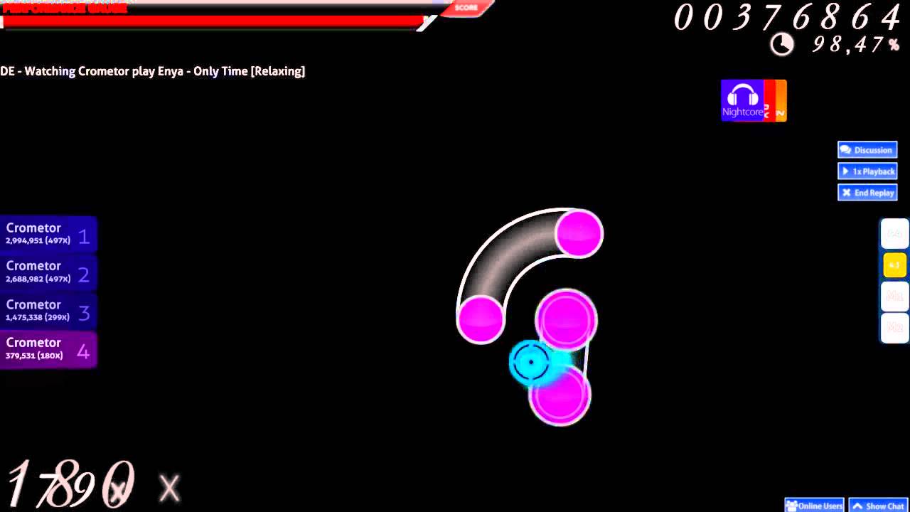 OSU Enya - Only Time [Relaxing] S 98,42% Nightcore, Hard Rck, Hidden ...