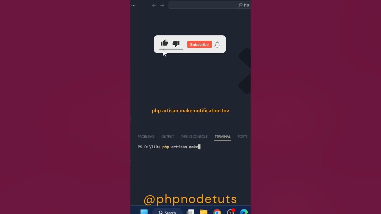 ⚡How to create a Notification in Laravel⚡#shorts #youtubeshorts #laravel #laravelshorts - YouTube