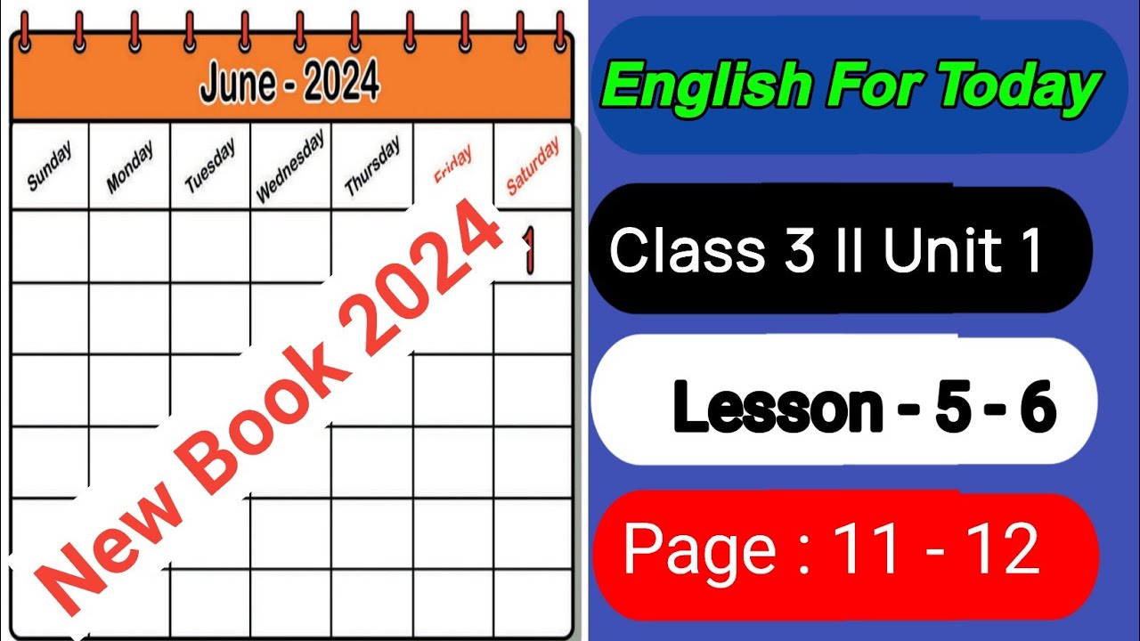 Class 3 English Unit 1 Page 12 | ক্লাস থ্রি ইংরেজি বই | Lesson 5 - 6 ...