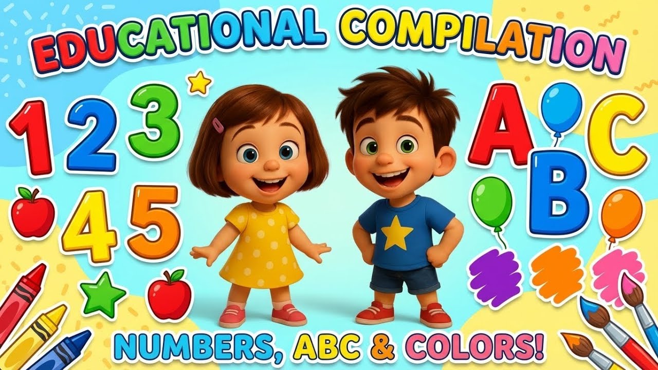 Educational Songs for Kids | Learn ABC , Numbers and Colors | Nursery ...