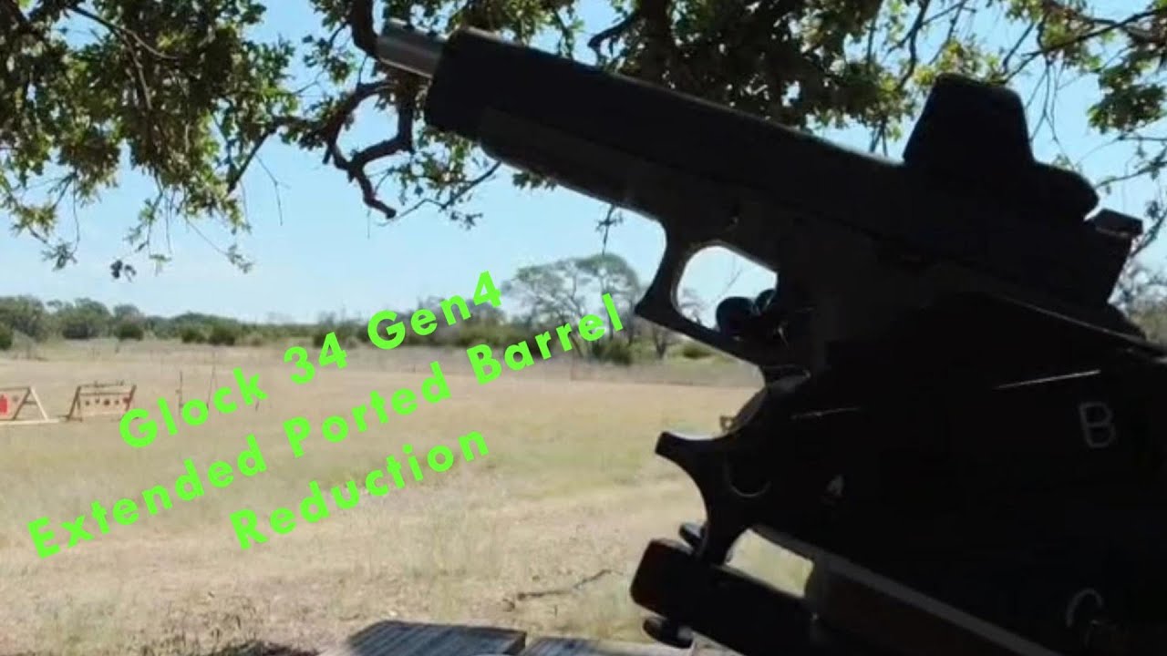 EBR Glock 34 ported-stock barrel comparison - YouTube