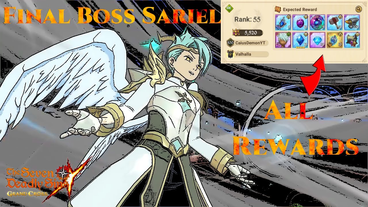 FINAL BOSS SARIEL - Top 100 Score | Seven Deadly Sins Grand Cross - YouTube