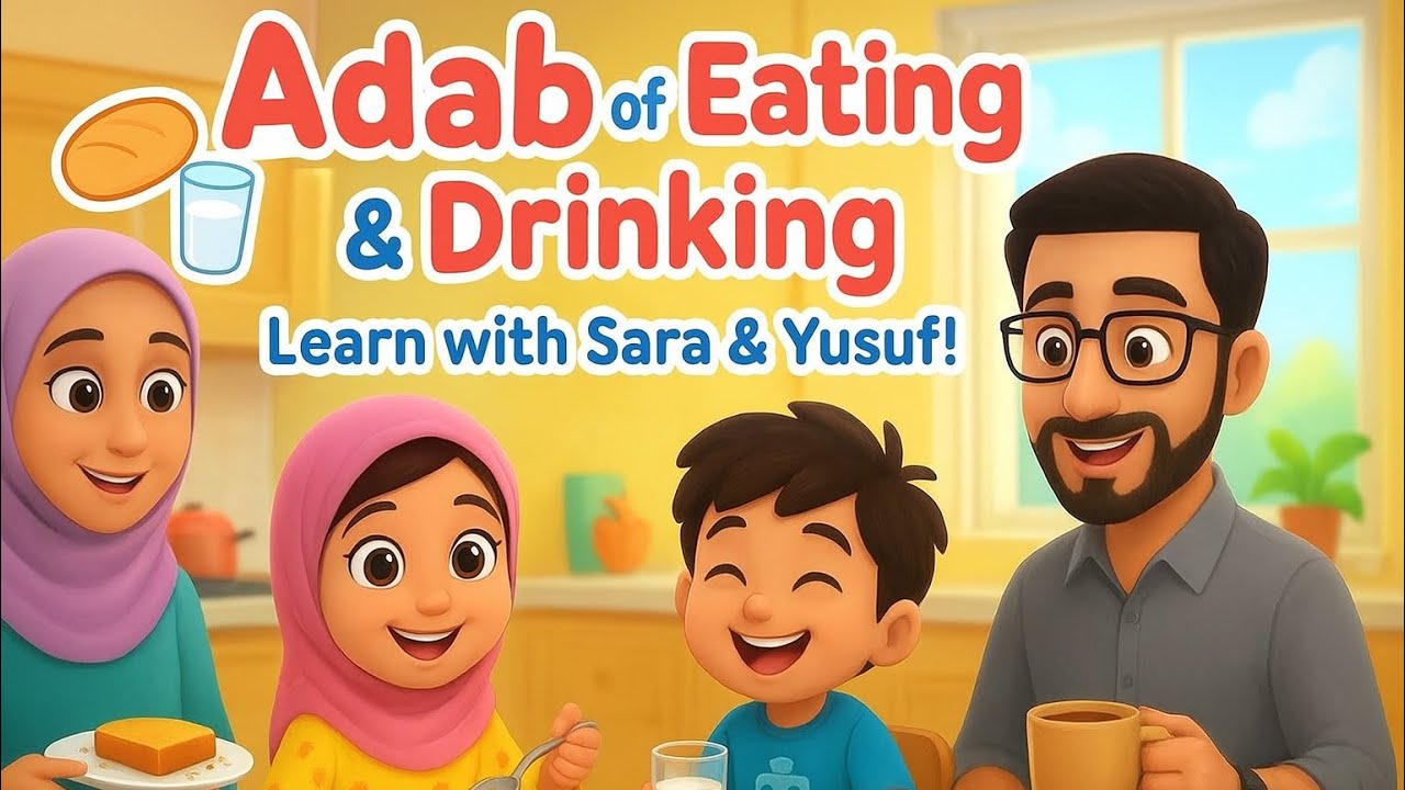 Fun Islamic Manners | Say Bismillah before you eat | Adab of Eating and ...