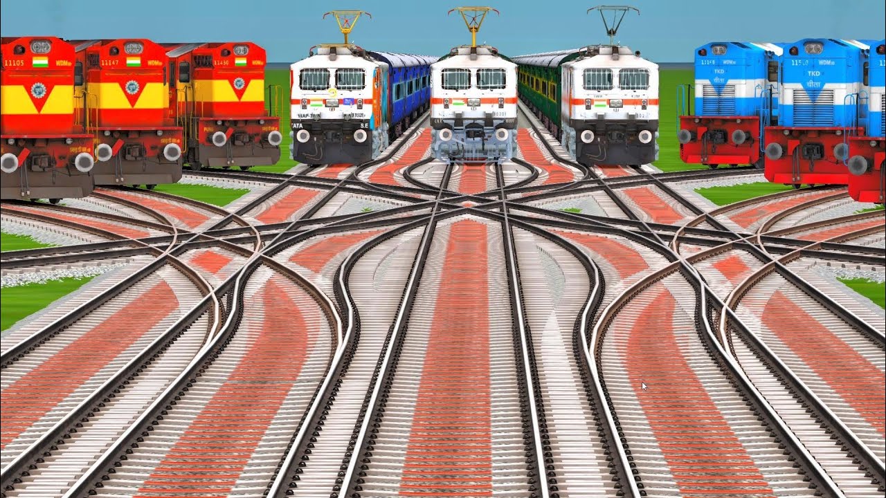 High-Speed Train vs Impossible Bumpy Tracks 🔥 | Crazy Physics - YouTube