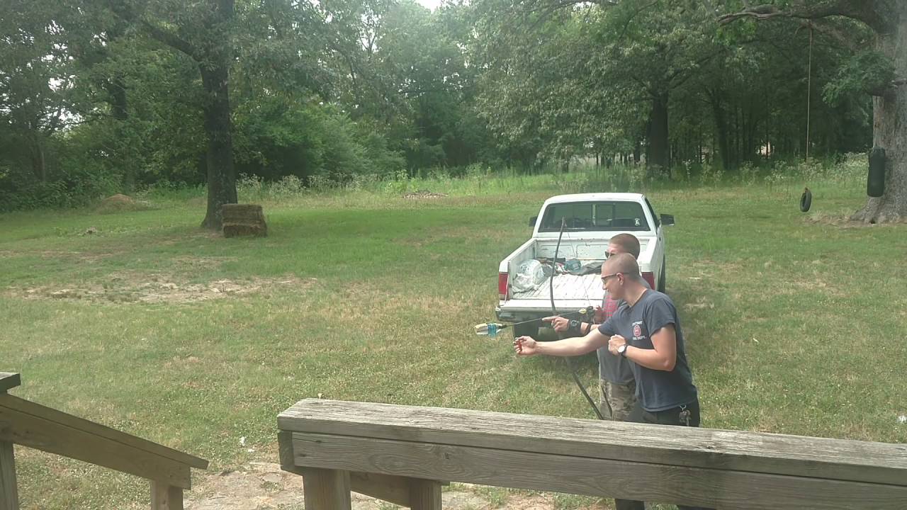 Homemade smoke bomb arrow -trick arrows - YouTube